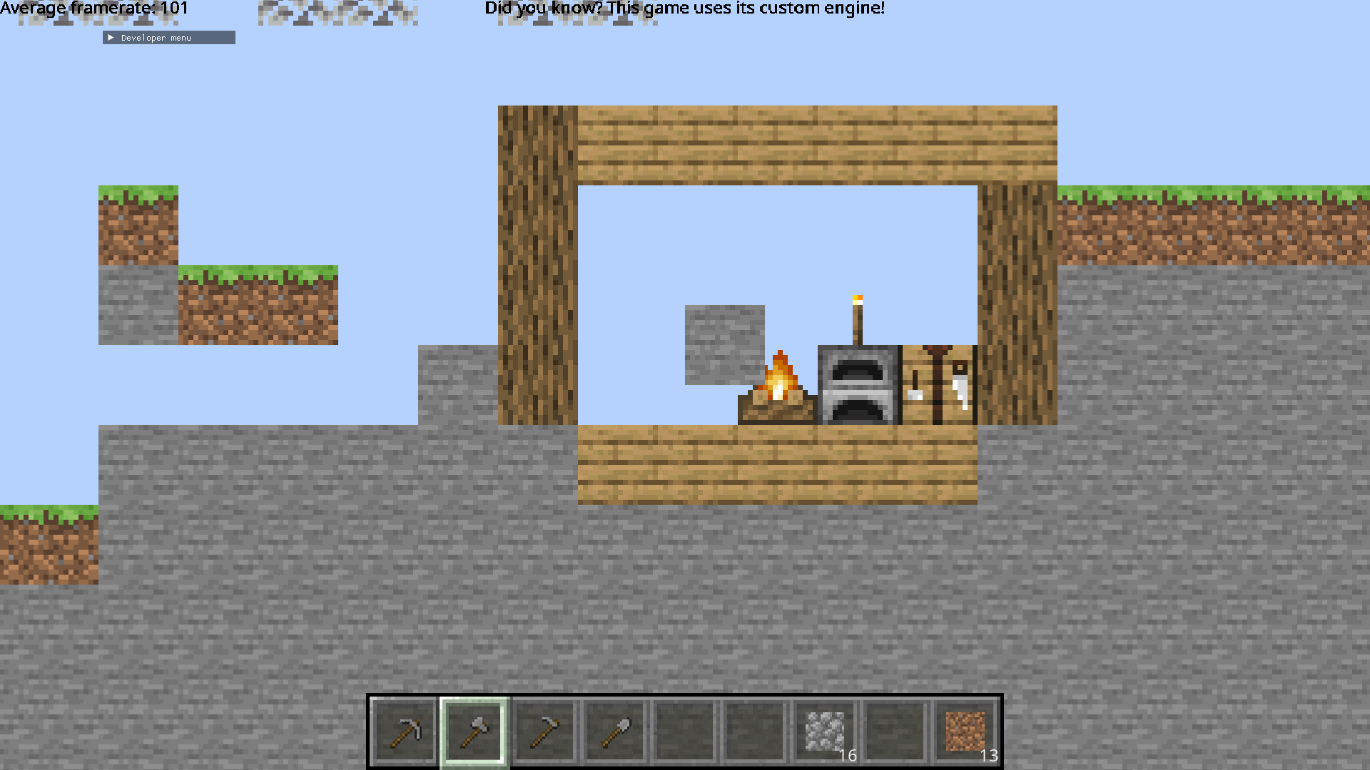 GitHub - cheyao/2d-minecraft: 2D Minecraft clone with custom game engine